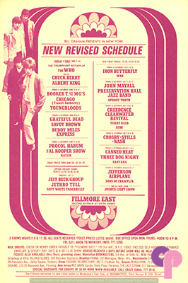 Fillmore East 5/6 - 8/9/69 - MSO-FME.1969.06.05 - Classic Posters
