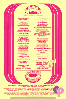Fillmore East 3/27 - 6/7/70 - MSO-FME.1970.03.27 - Classic Posters